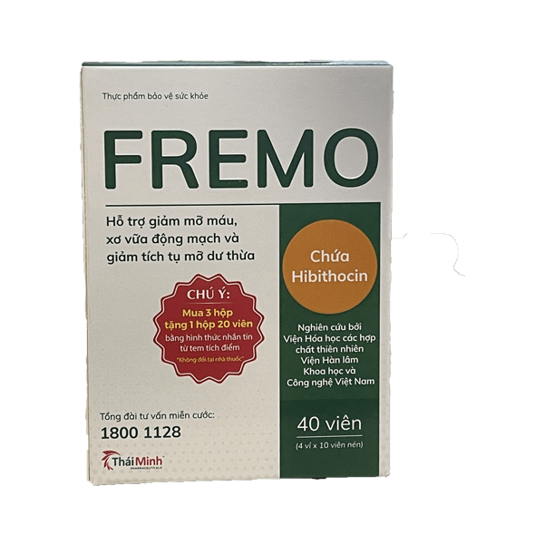 Fremo – Hỗ Trợ Giảm Mỡ Máu (Hộp 40 viên) – Nhà Thuốc Gia Hân