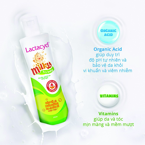 Lactacyd Milky - Sữa Tắm Duy Trì Lớp Màng Bảo Vệ Cho Bé (Hộp 250ml)