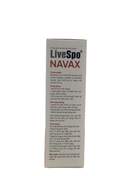 Dung Dịch Vệ Sinh Tai Mũi Họng Livespo Navax - Bổ Sung Bào Tử Lợi Khuẩn ...